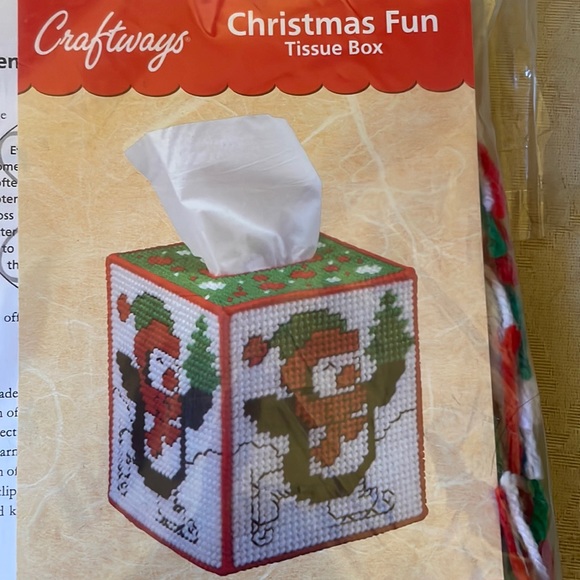Craftways | Art | Vintage Craftways Christmas Fun Tissue Box Kit | Poshmark